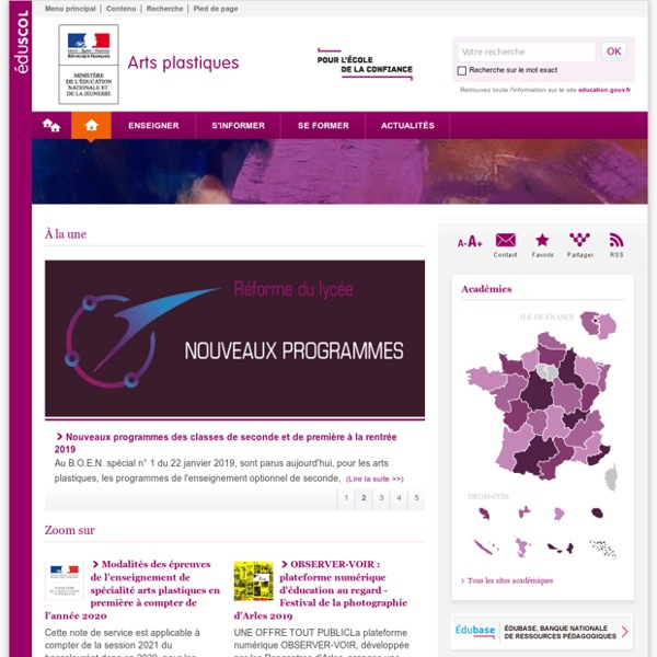 Fiches pÃ©dagogiques arts plastiques